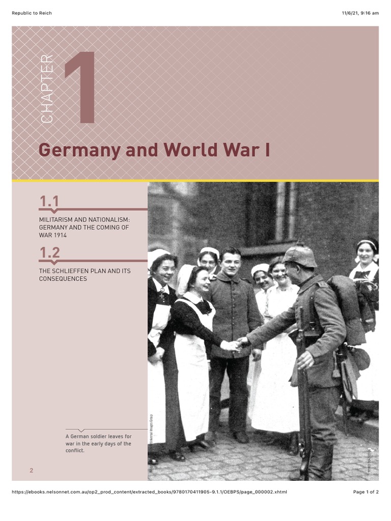 Chapter 1 Germany and WW1 | PDF | German Empire | World War I