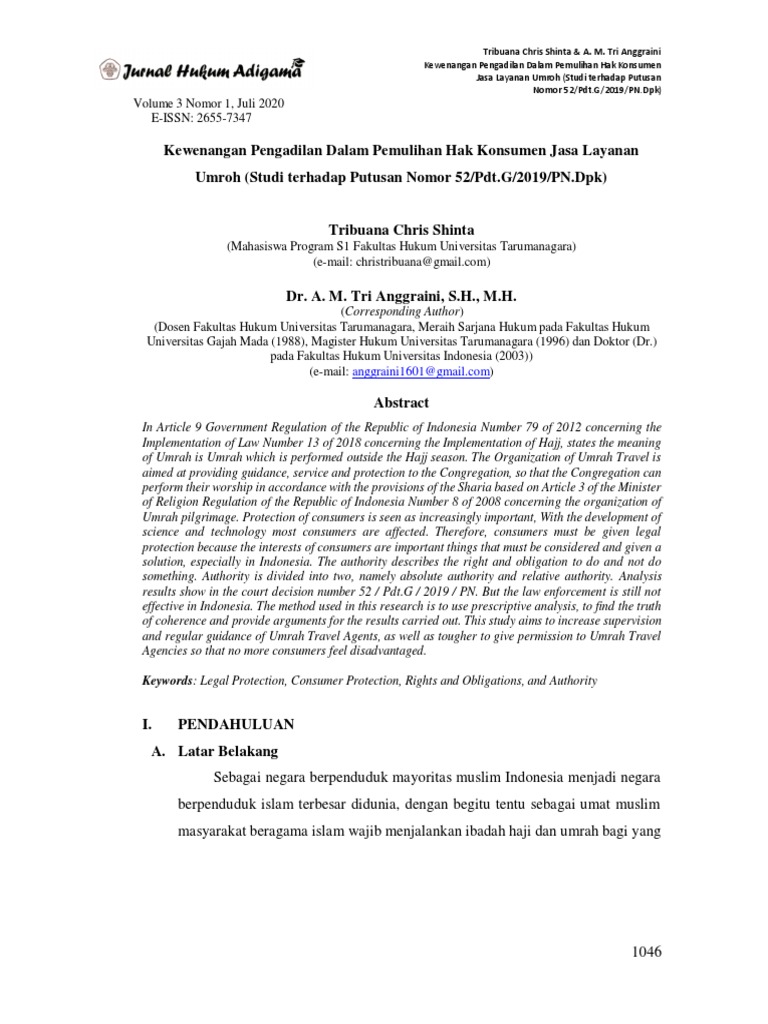 Jurnaladm, Tribuana Chris Shinta | PDF | Semitic Words And Phrases | Hajj