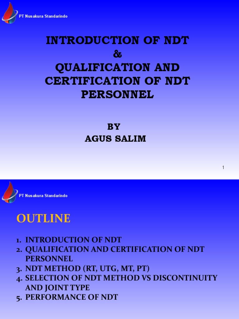 NDT Introduction-2015 | PDF | Nondestructive Testing | Radiography