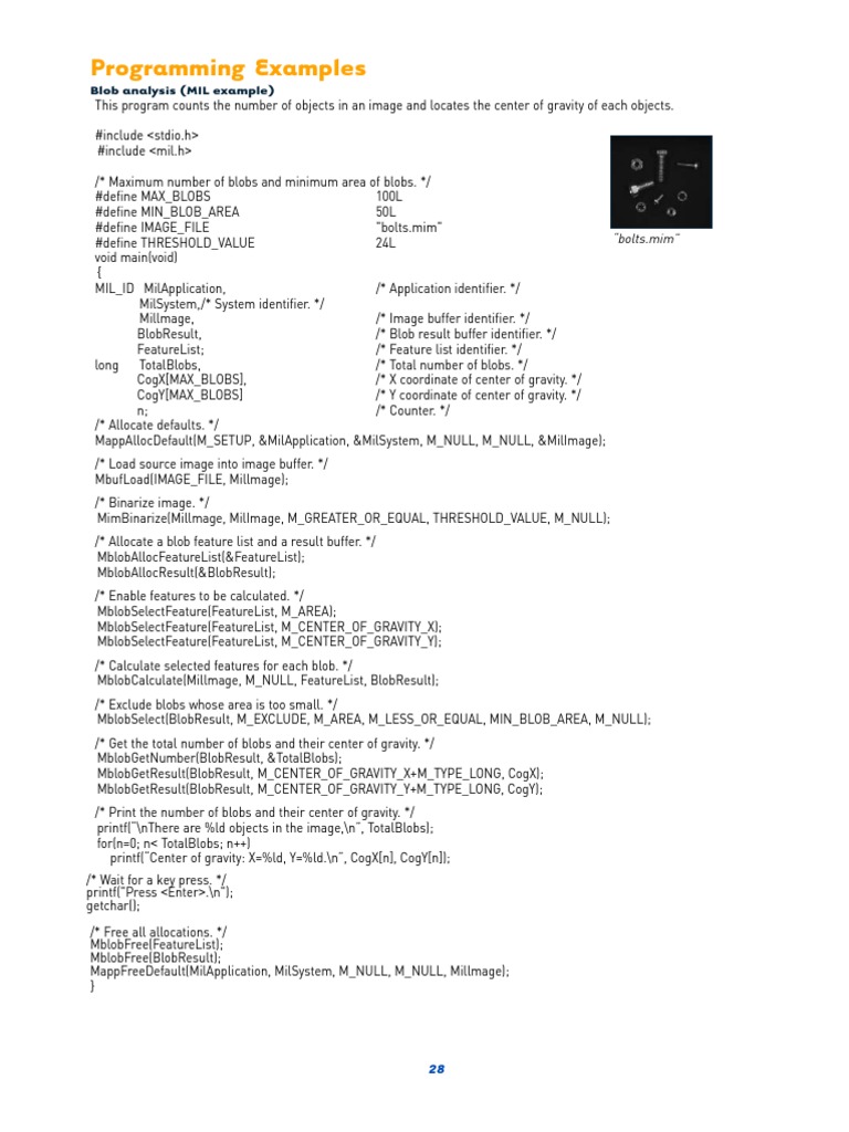 MIL Source Code Examples Manual | PDF | Autofocus | String (Computer ...