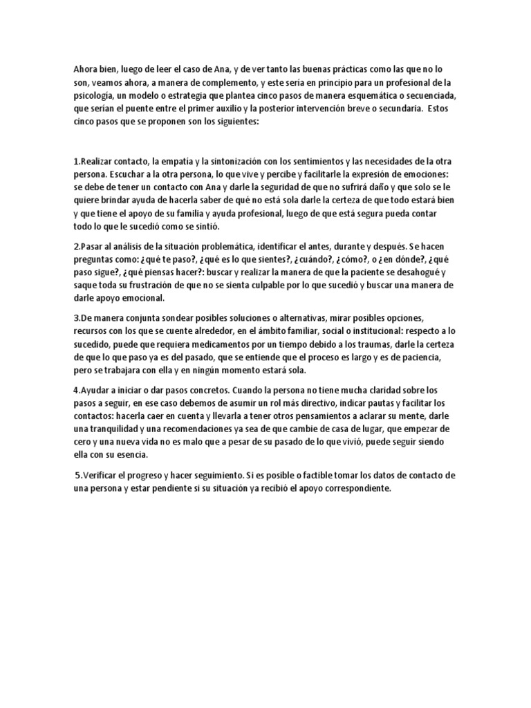 Construcción de Protocolo en Primeros Auxilios Psicológicos A Partir de ...