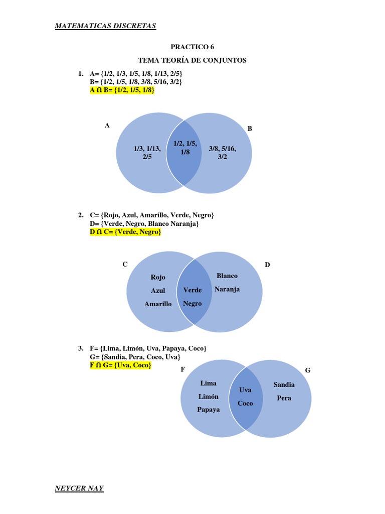 Practico 6 Conjuntos Mixtos | PDF