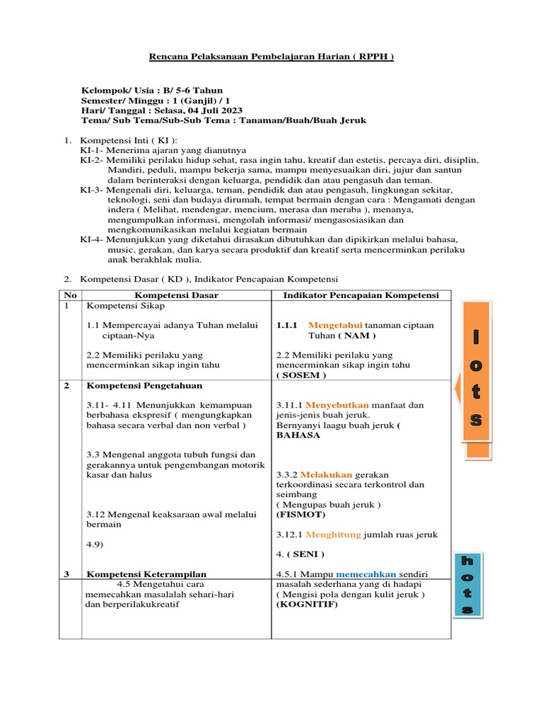 RPPH Contoh Fix | PDF