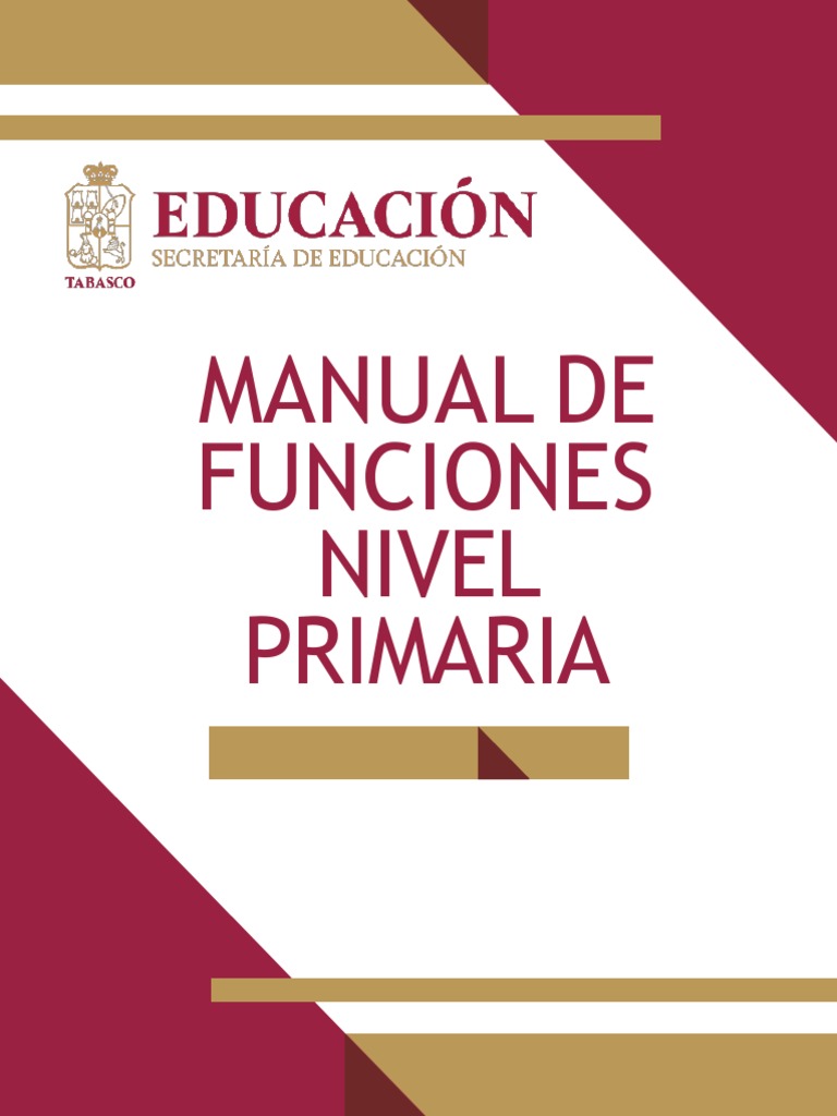 Manual de Funciones Nivel Primaria - Edición 08-2021-Final | PDF | Educación primaria ...