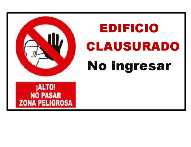 Rotulo de Edificio Clausurado | PDF