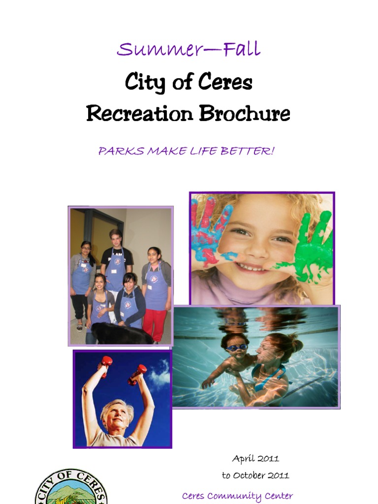 City of Ceres Recreation Brochure | PDF | Cheerleading | Microsoft Excel