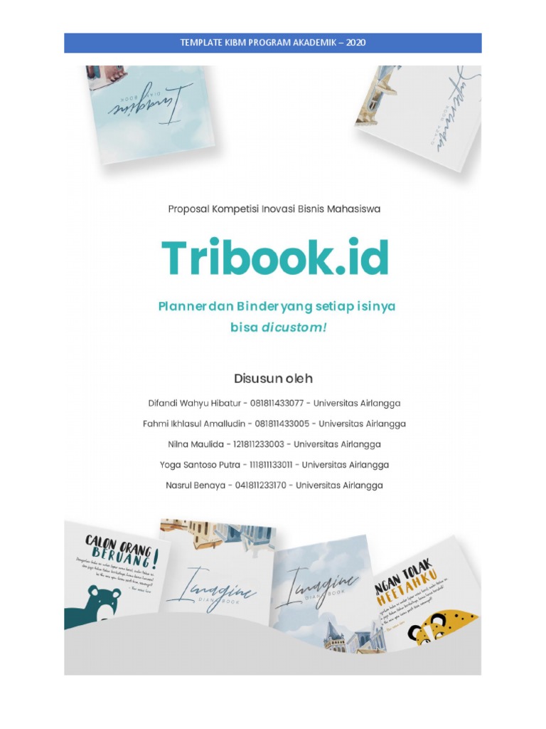 Proposal KIBM AKADEMIK 2020-Tribook - Customplanner & Binder | PDF