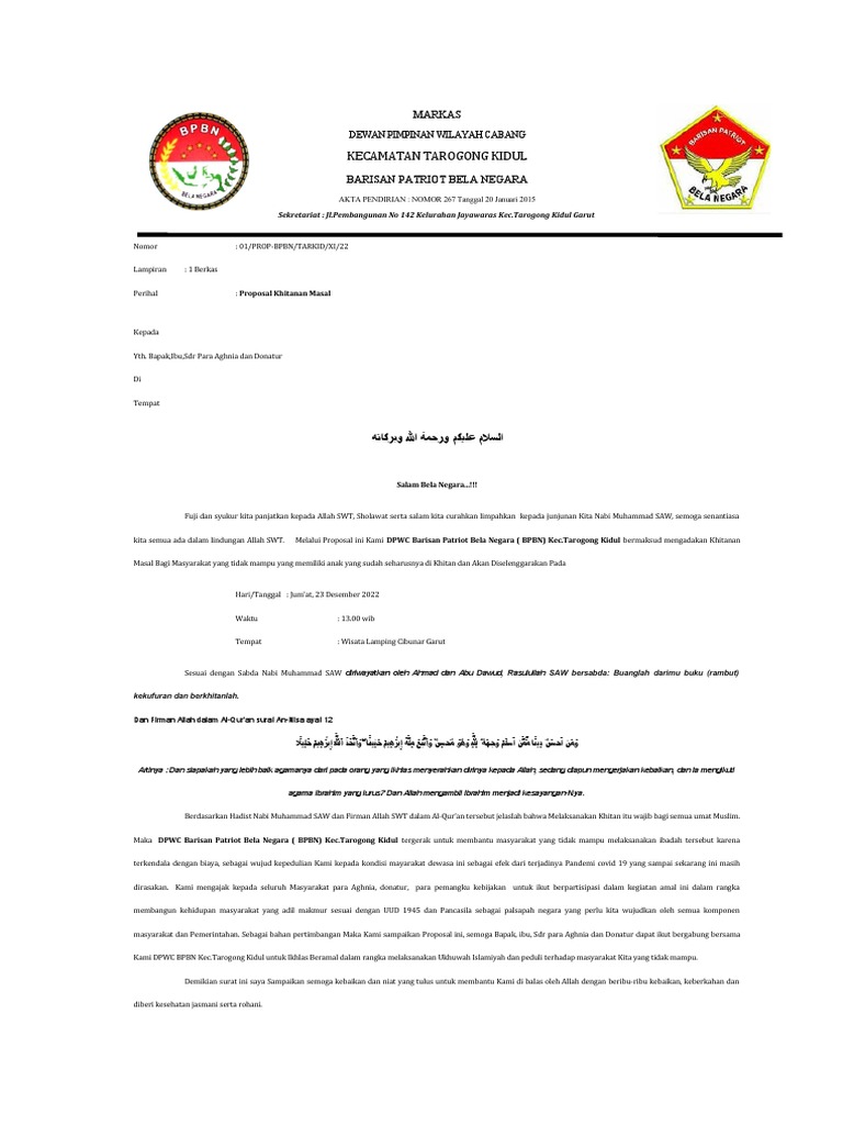 Proposal BPBN (Repaired) | PDF