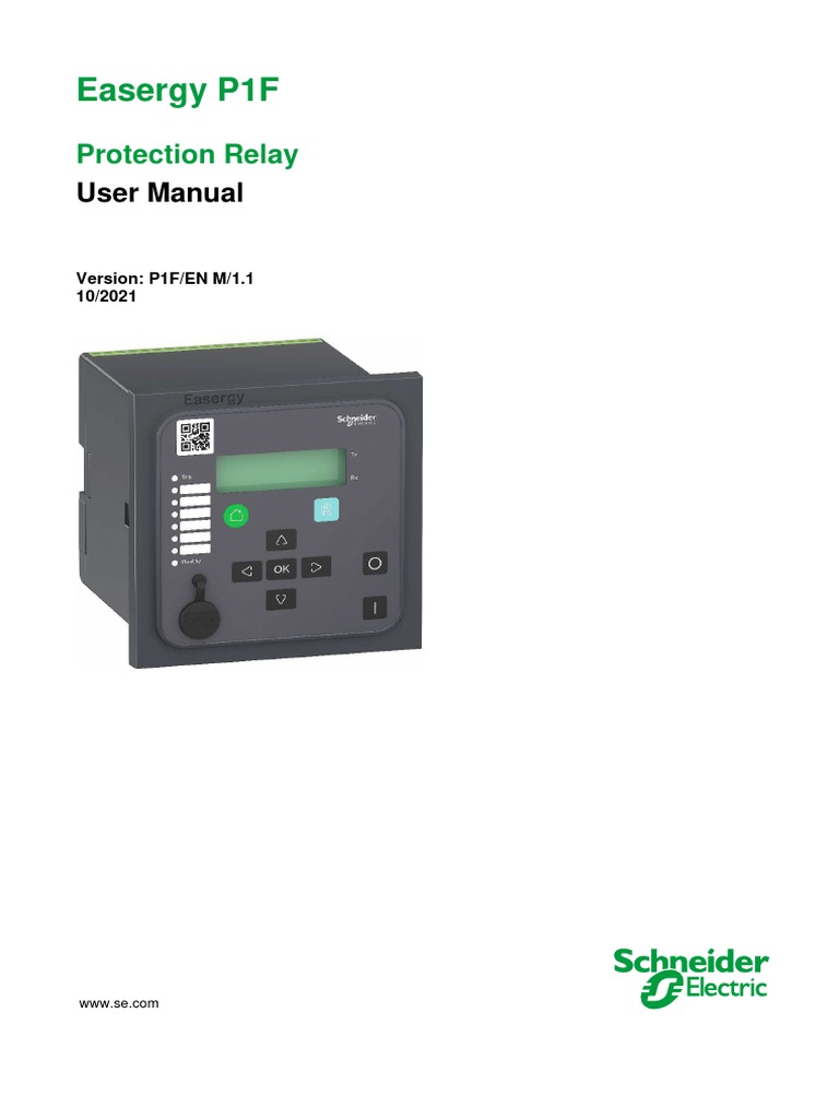 Easergy P1F en M 1.1 | PDF | Electrical Substation | Power Supply