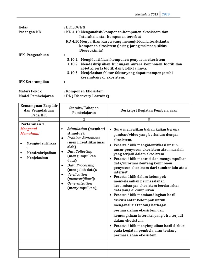 Contoh Analisis Model Pembelajaran | PDF