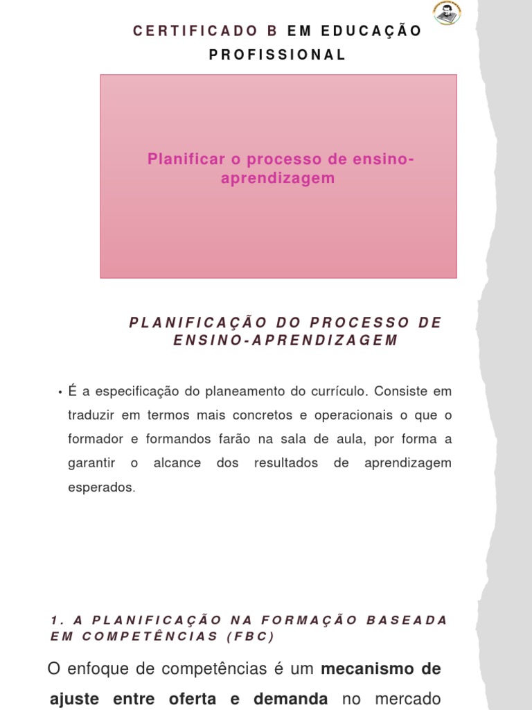 Formação Profissional por Competências | PDF | Aprendizado | Conhecimento