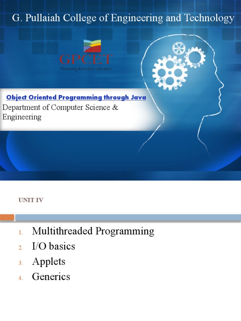 Java Unit 4 | PDF | Scheduling (Computing) | Process (Computing)