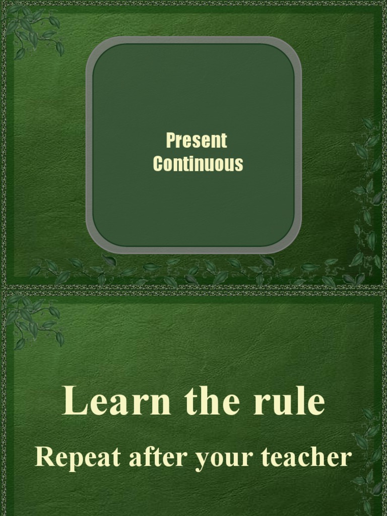 Present Continuous | PDF