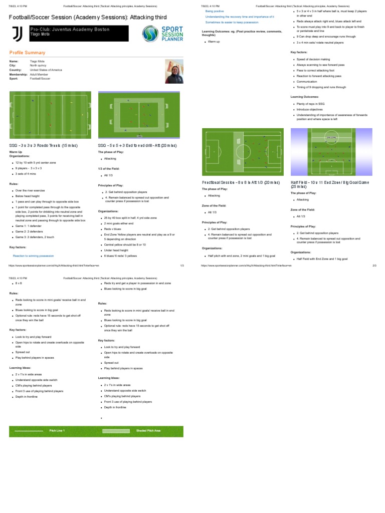 Attacking in Attacking Third | PDF | Football Codes | Ball Games