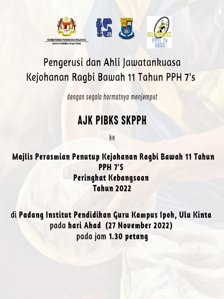 Jemputan Rugby Pibks | PDF
