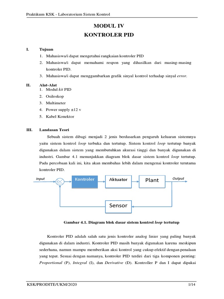 Komponen Sistem Kontrol | PDF | Metode & Bahan Ajar | Teknologi & Rekayasa
