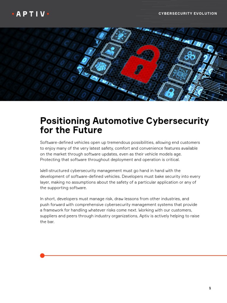 2023 Aptiv WhitePaper CybersecurityEvolution | PDF | Security | Computer Security