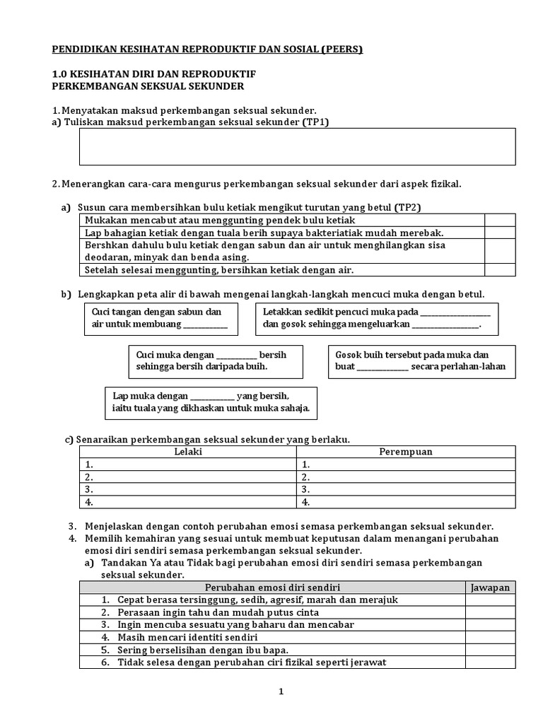 Modul PK PJK Ting 1 DMS | PDF | Ilmu Sosial | Pengembangan Diri
