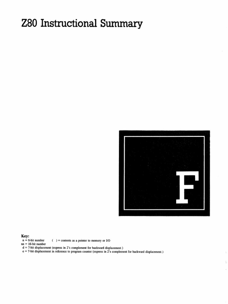 Instruction Set Z80 | PDF Instruction Set Z80 | PDF