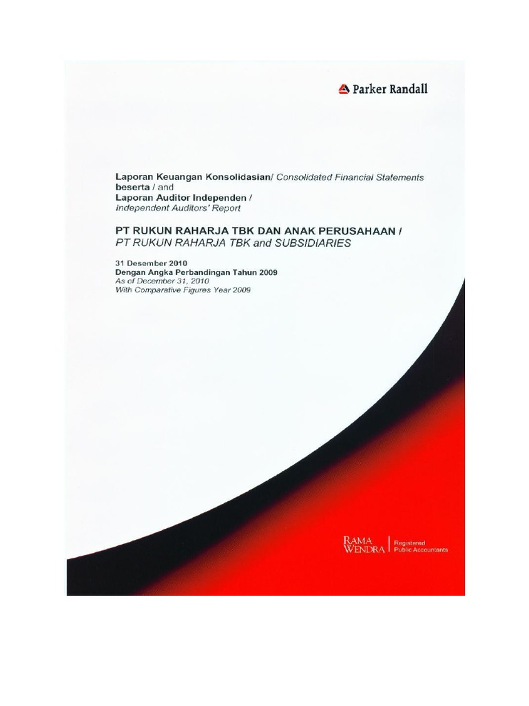 FY 2010 RAJA Rukun+Raharja+Tbk | PDF