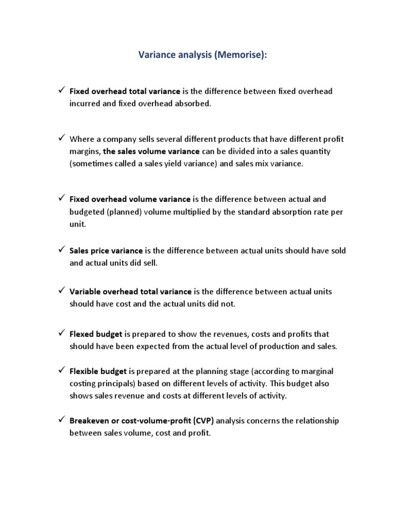 CIMA P1 - Memorise | PDF