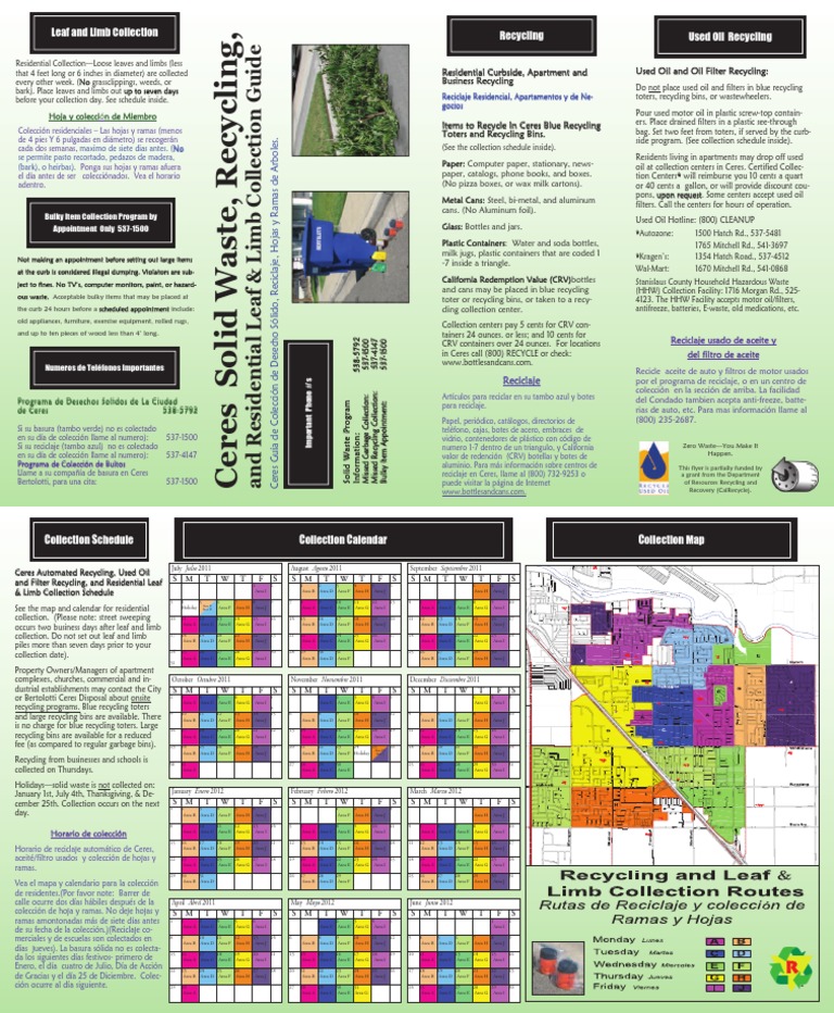 City of Ceres Recycling Schedule and Map | Recycling | Waste