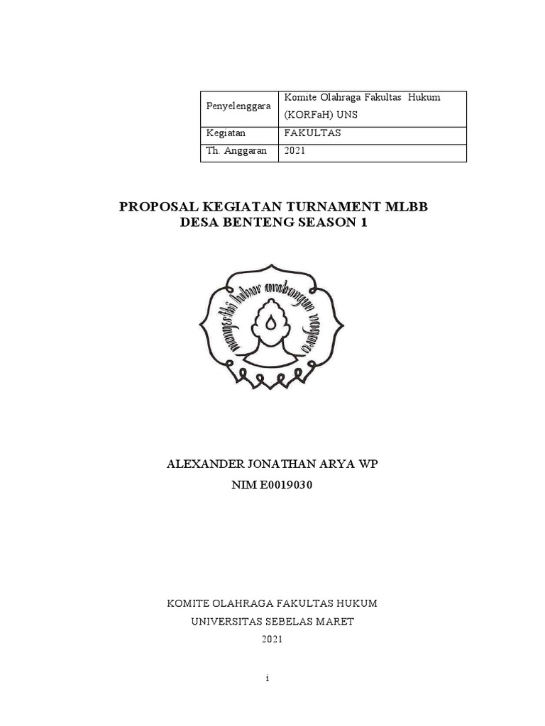 Proposal ML Benteng 1 | PDF