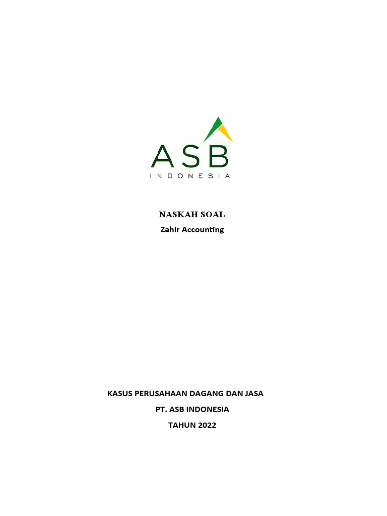 Simulasi Kasus Perusahaan Dagang PT Asb Indonesia | PDF