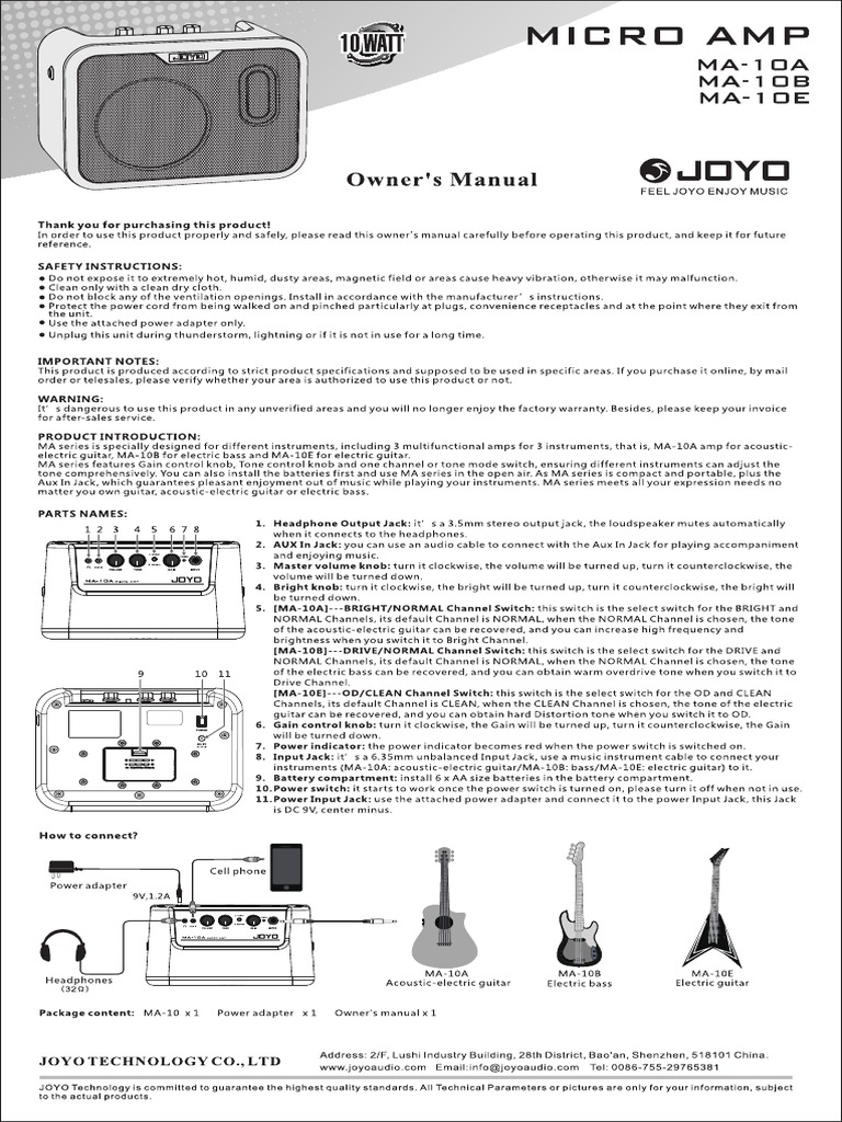 MA 10 说明书Manual | PDF