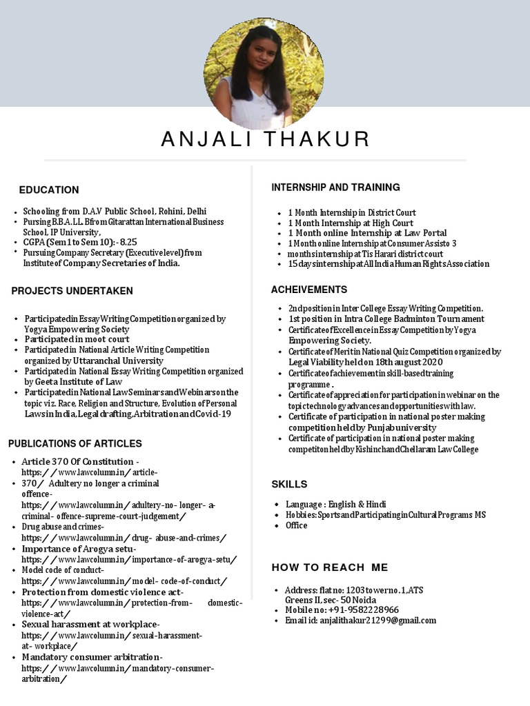 Anjali CV | PDF | Human Rights | Aggression