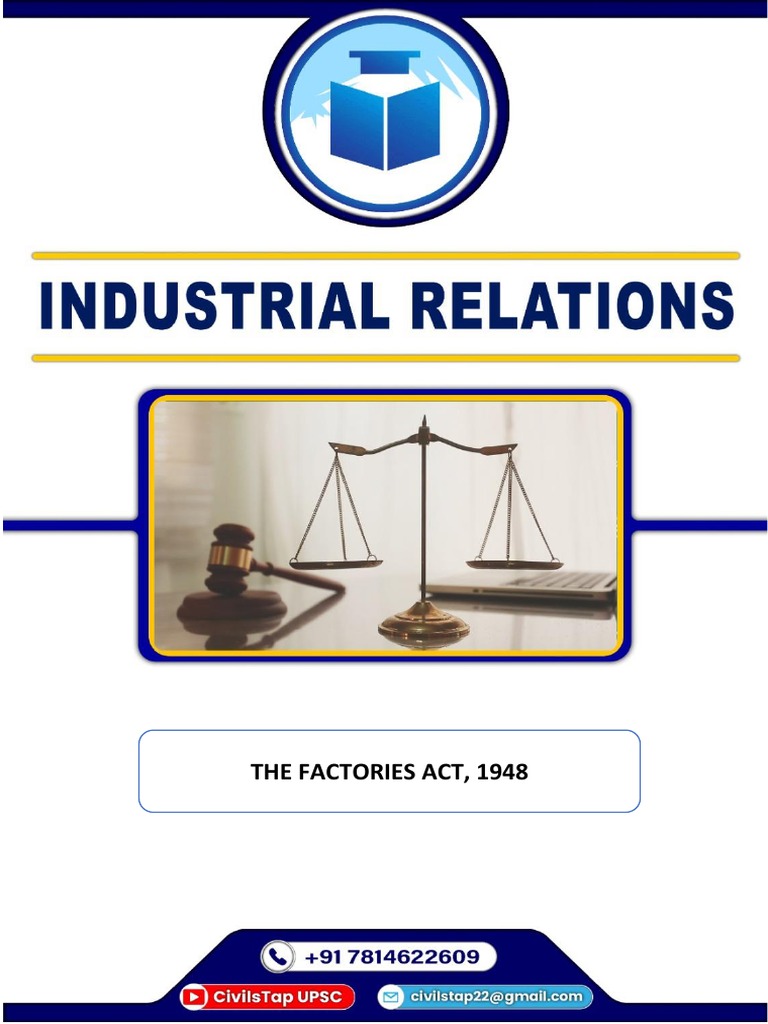 Overview of the Factories Act 1948 | PDF | Employment | Occupational ...