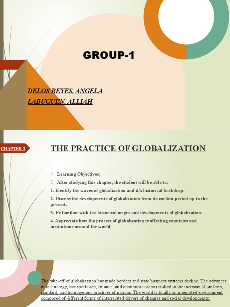 Ppt. Group 1 - The Practice of Globalization | Download Free PDF ...