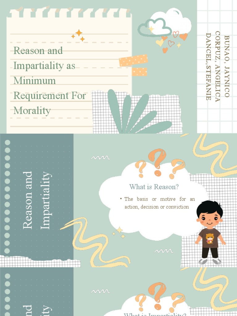 Lesson 2 Reason and Impartiality Minimum Requirement For Morality | PDF