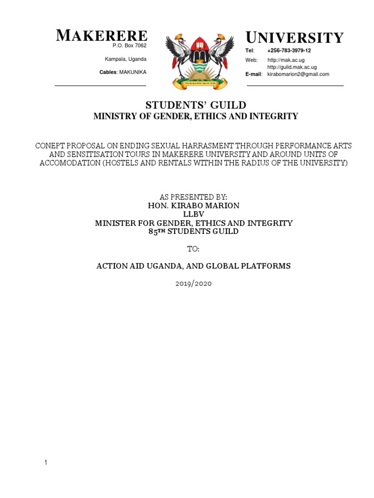 Two For One Campaign Against Sexual Harrasment, Makerere University | PDF | Violence | Violence ...