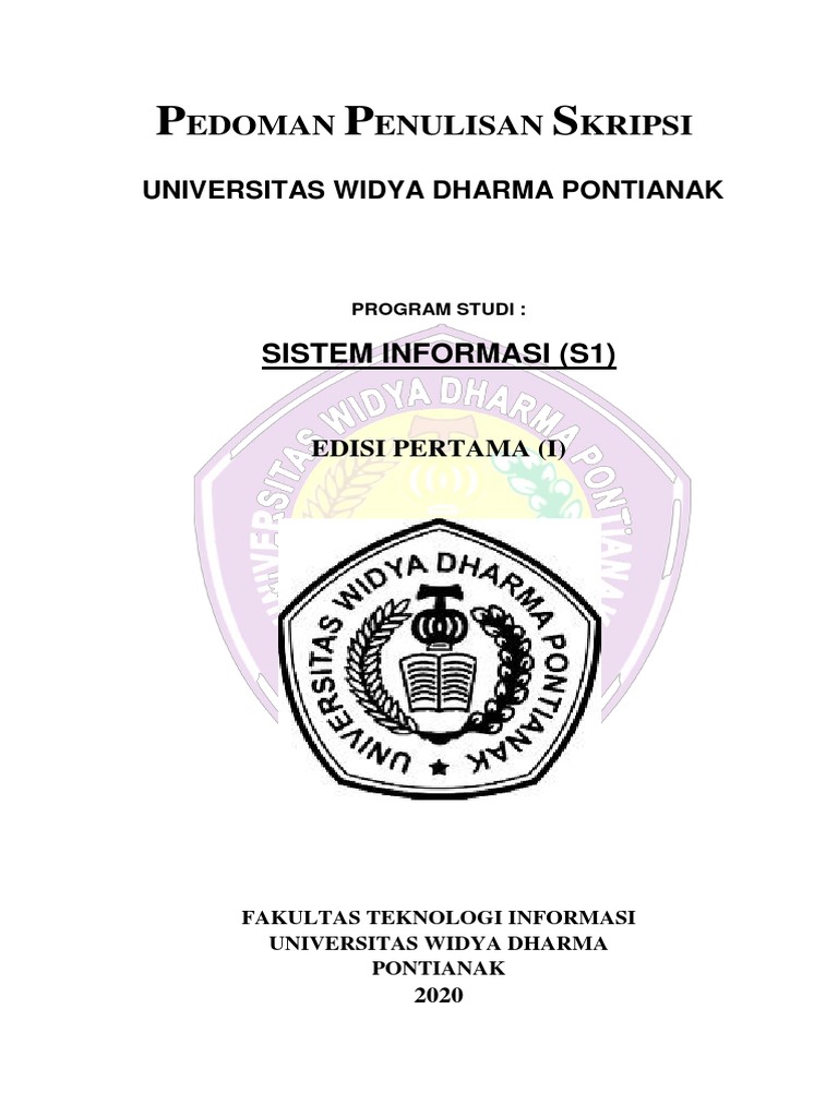 Buku Pedoman Skripsi Prodi Si Univ WDP Revisi 1 | PDF