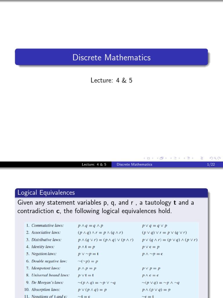 Lecture 4 and 5 | PDF | Metalogic | Syntax (Logic)