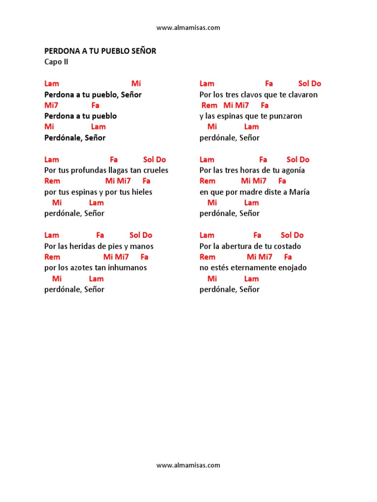 Perdona Tu Pueblo Senor | PDF