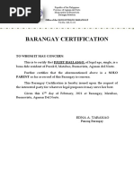 Barangay Certification For Monthly Income | PDF