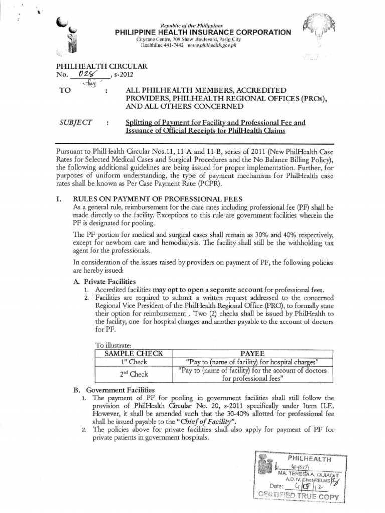 Issuance On Splitting of Fees | PDF | Health Care | Social Programs