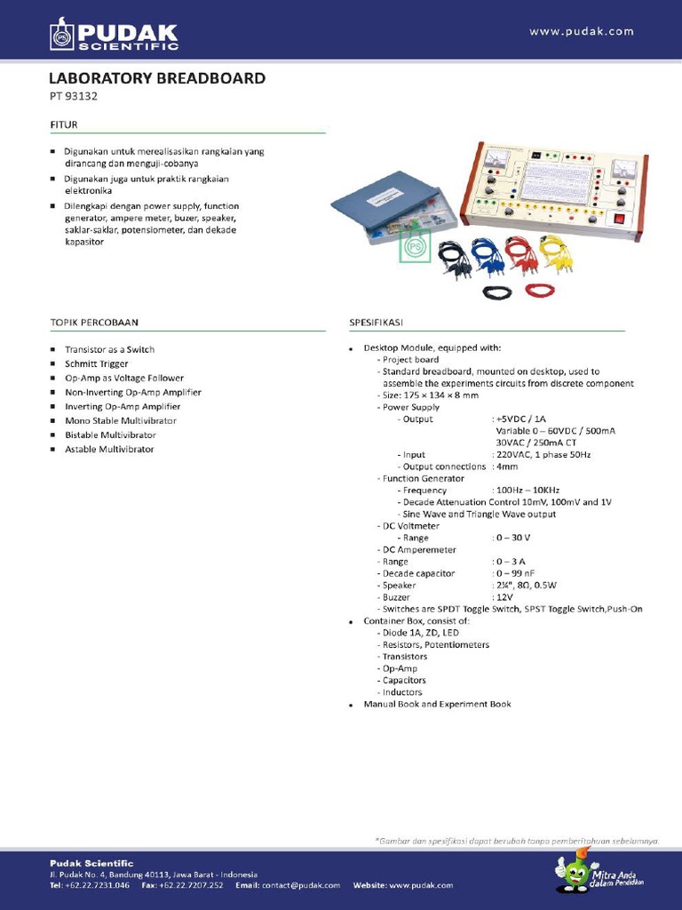 Laboratory Breadboard - PT 93132 | PDF
