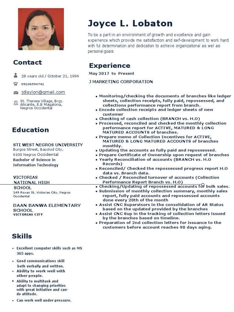 Joyce Resume | Download Free PDF | Business | Computing