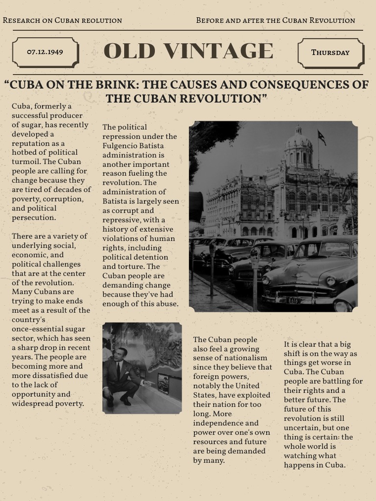 Newspaper Old Vintage | PDF | Cuba | Cuban Revolution