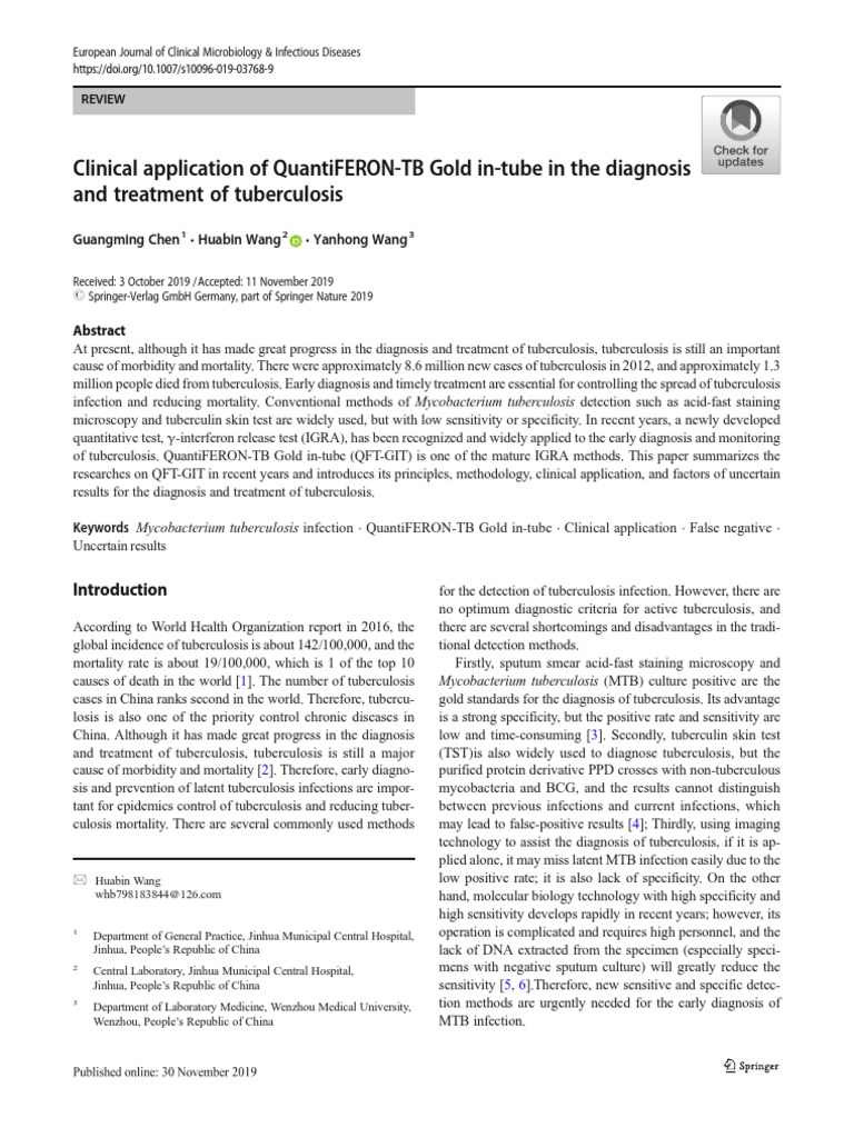 Clinical Evaluation of QFT-GIT for TB Diagnosis | PDF | Tuberculosis | Health Care