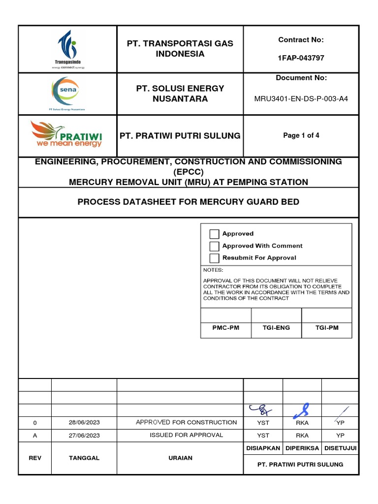 MRU3401-En-DS-P-003-A4 Process Datasheet For MRU Guard Bed - AFC | PDF ...