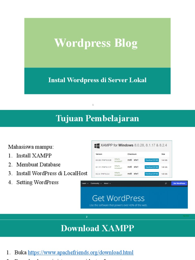 Setup Wordpress LocalHost | PDF