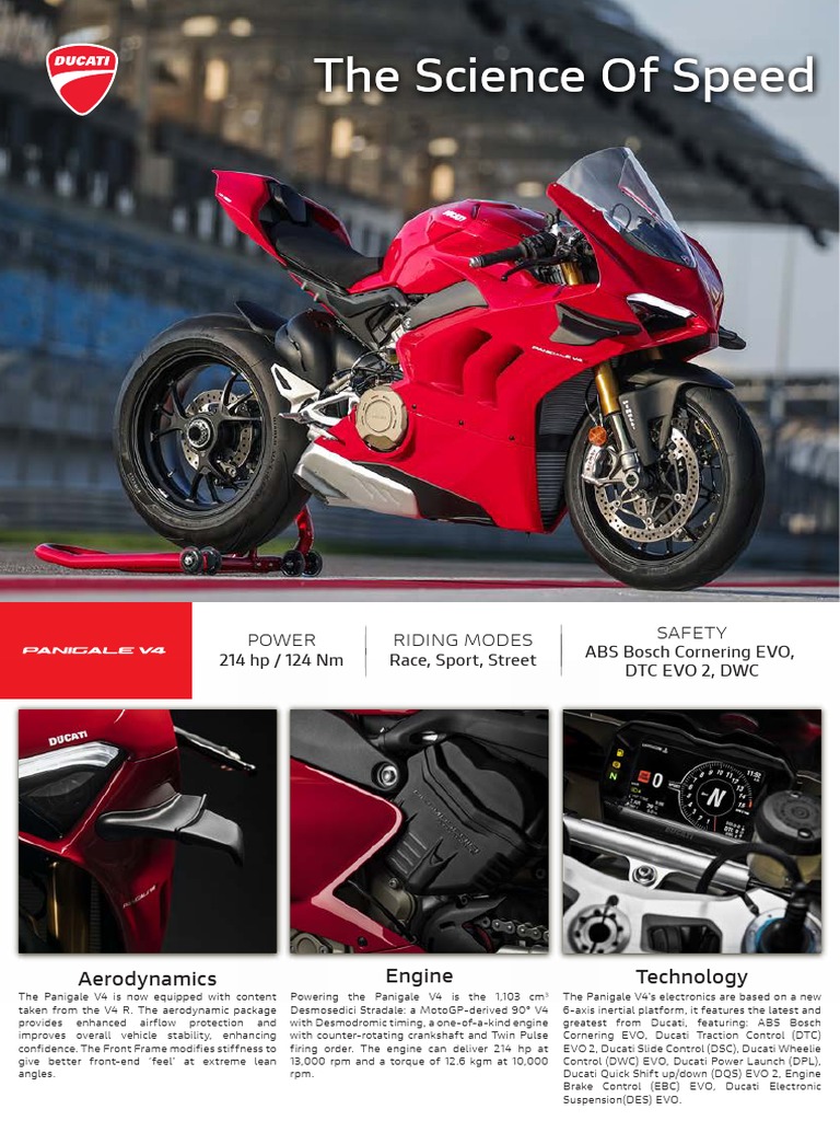 Panigale V4 & V4 S Flyer | PDF | Motor Vehicle | Land Vehicles