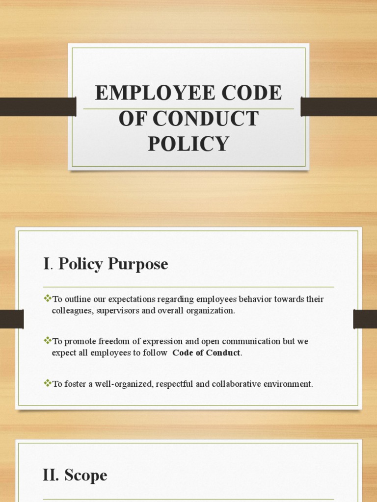 Employee Code of Conduct Policy | PDF | Employment | Property