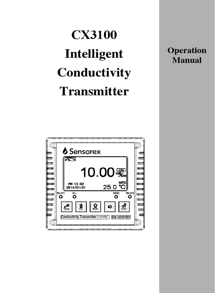 Instructions CX3100 | PDF | Relay | Calibration