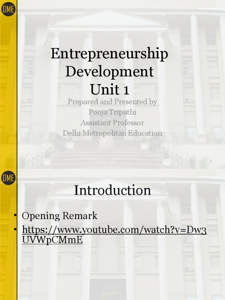 Introduction to Entrepreneurship Concepts | PDF | Entrepreneurship ...