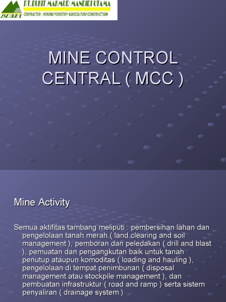 Mine Central Control (MCC) | PDF
